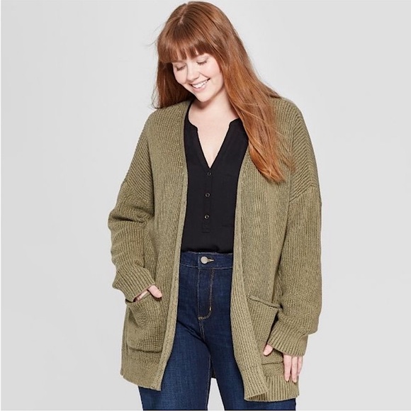 Universal Thread | Sweaters | Universal Thread Olive Green Open Front ...
